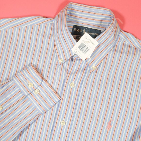 Polo Ralph Lauren | Shirts | Vintage 99s Polo Ralph Lauren Custom Fit Striped Dress Shirt 145 ...